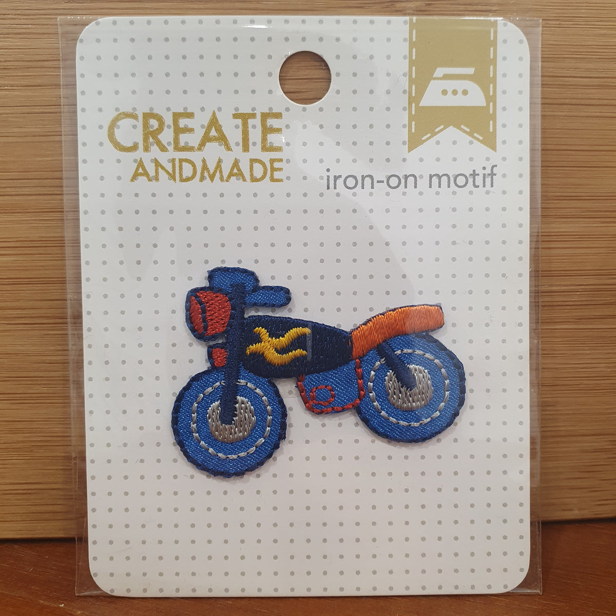 Iron-On Motif ~ MOTOR BIKE | The Fabric Farm